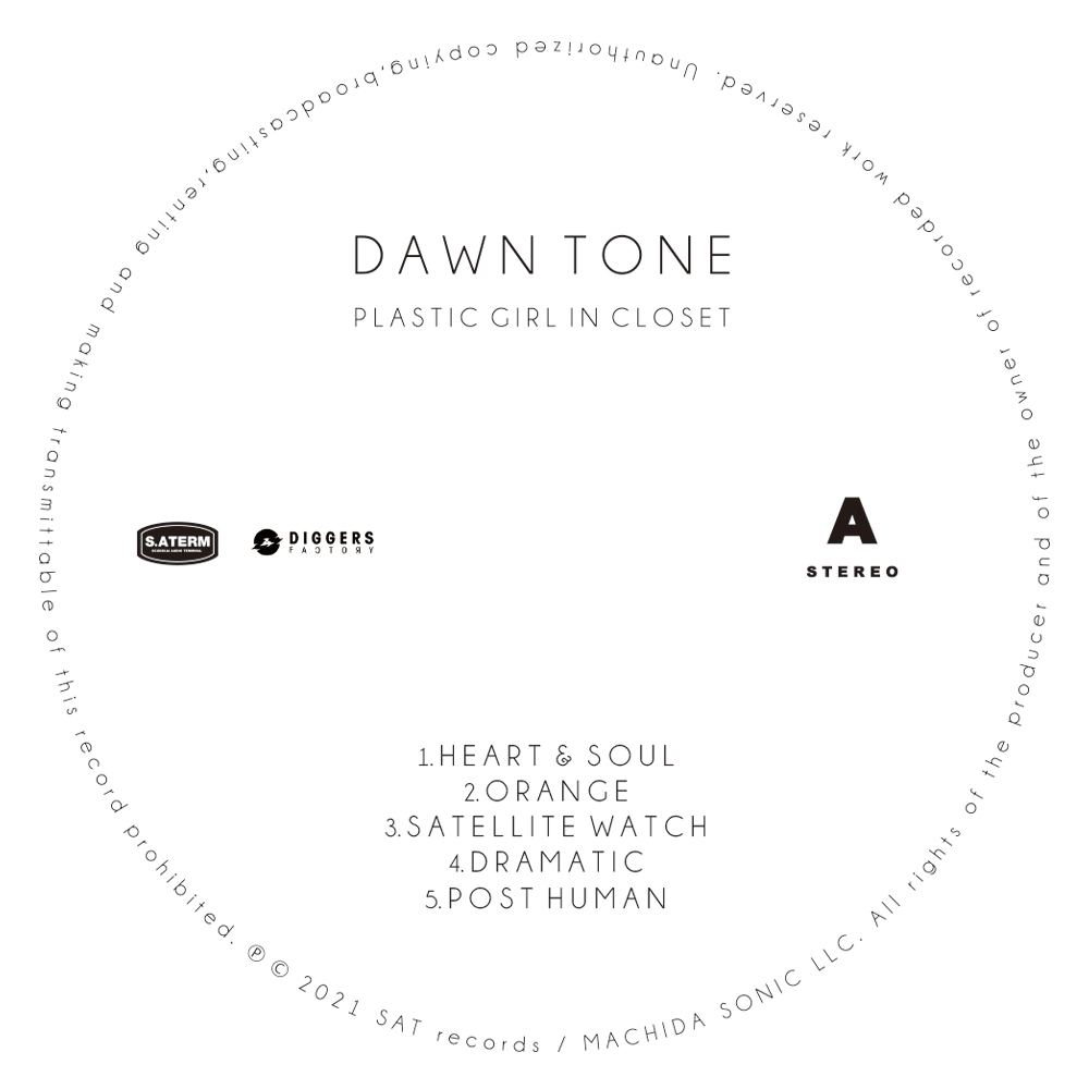 PLASTIC GIRL IN CLOSET - DAWN TONE - Diggers Factory