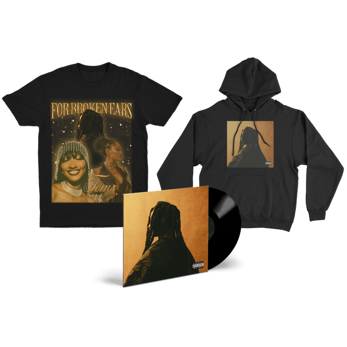 Vinyl - Tems - For Broken Ears - Vinyl, Hoodie & Tee Bundle - Hand ...
