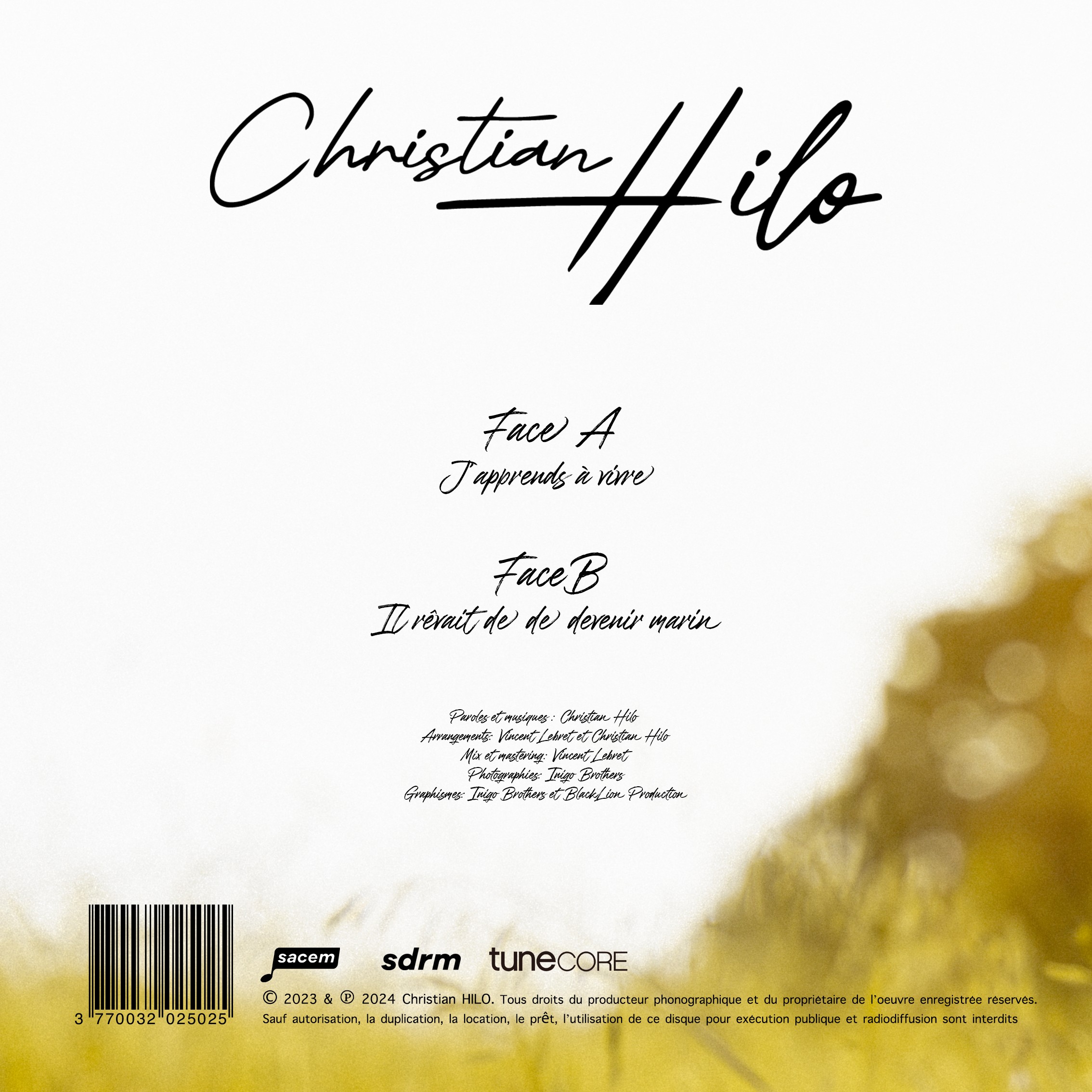 Christian Hilo - J'apprends à vivre - Diggers Factory